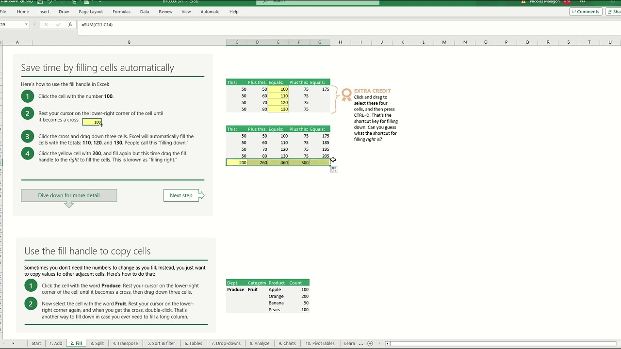 2 How To Fill Cells copy Formulas In Excel YouTube 2 How To Fill Cells copy Formulas In Excel YouTube