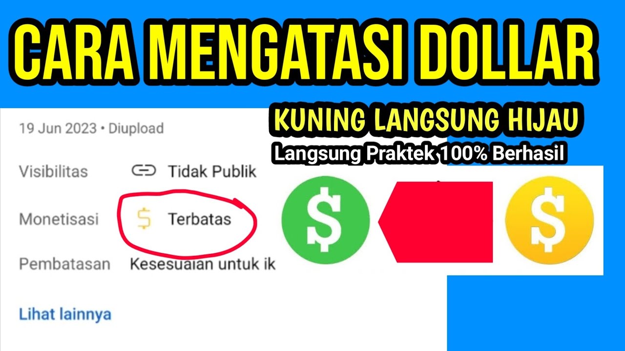 Cara Mengatasi monetisasi Dollar Kuning agar menjadi hijau 100% ...