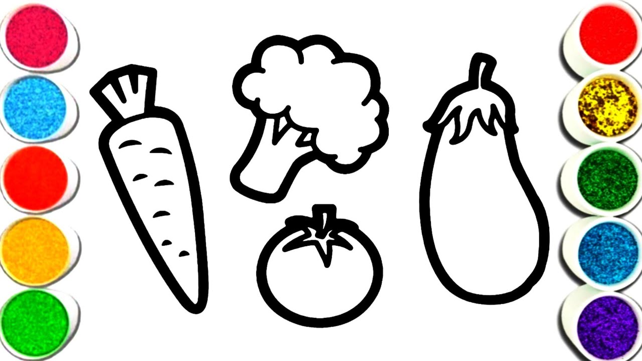 Learn How to Paint a Vegetables easy and Beautiful for Kids and ...