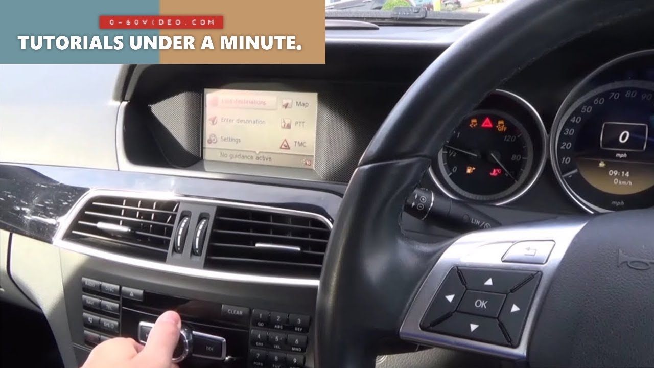 How to Adjust the SAT NAV VOLUME on a 2012 Mercedes C Class W204 - YouTube
