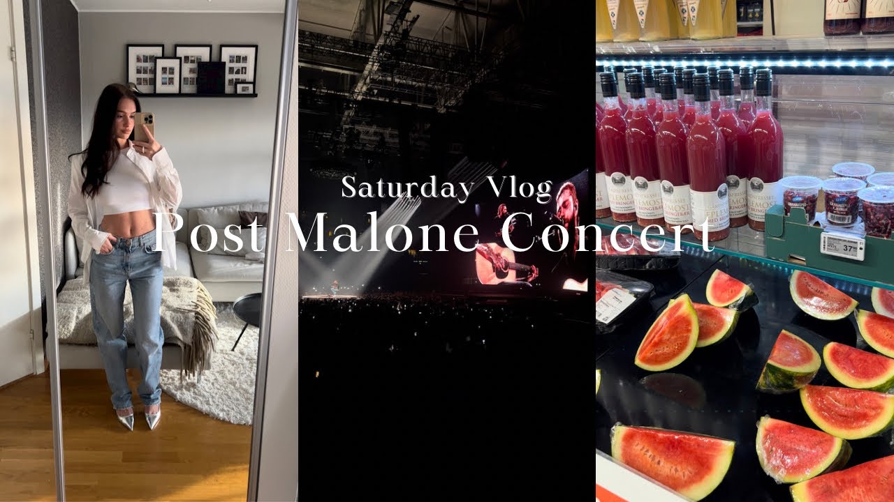 Saturday Vlog // Post Malone concert, waffles & life - YouTube