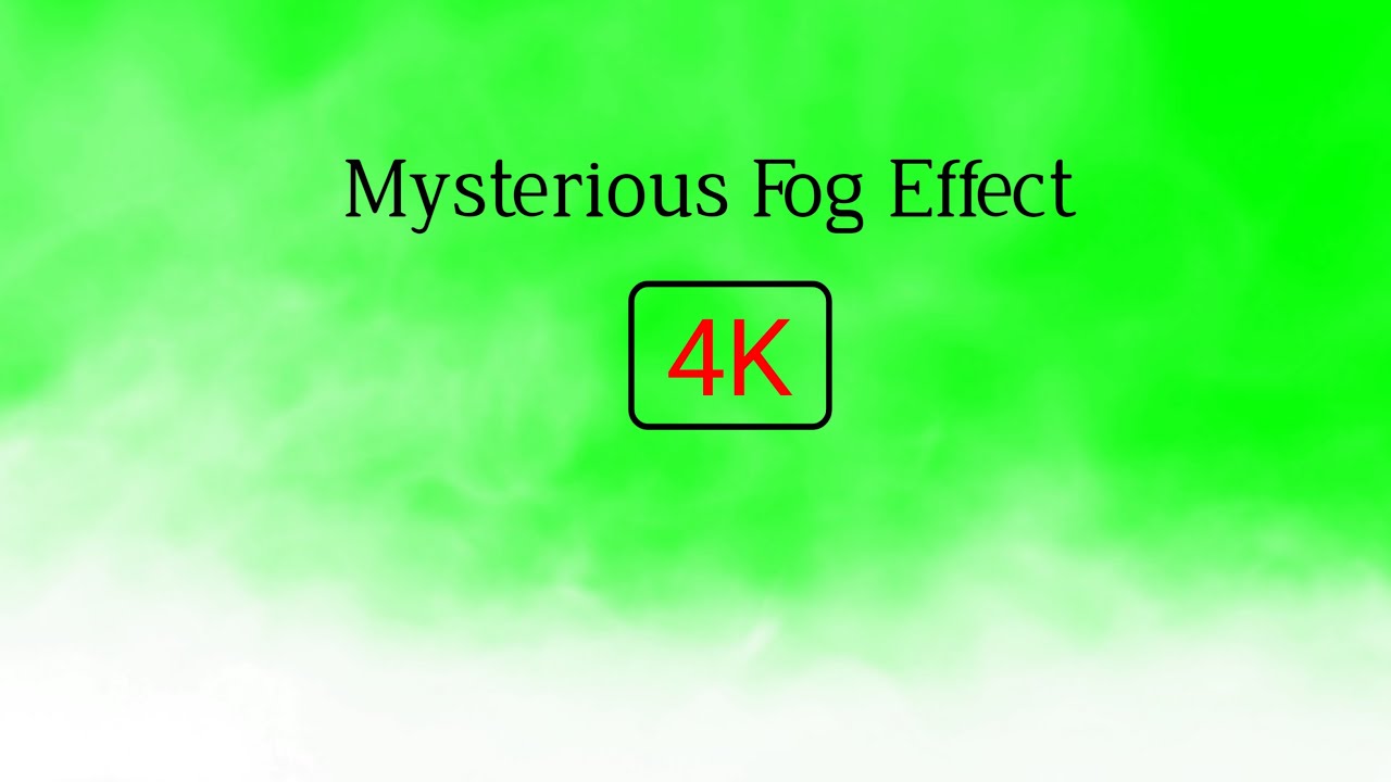 4K Mysterious Fog Effect in Green Screen Animation Video | Smoke Effect ...