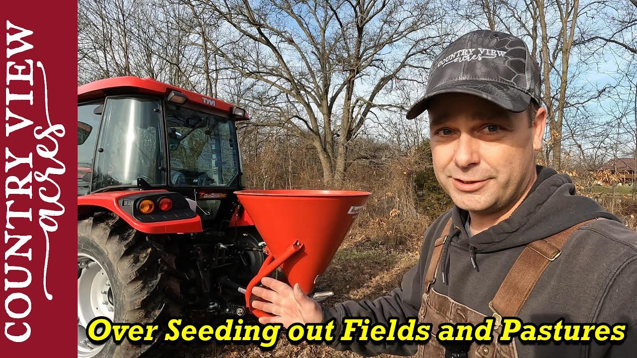 Trying to Improve our Hay Fields and Pastures by Frost Seeding Custom ...