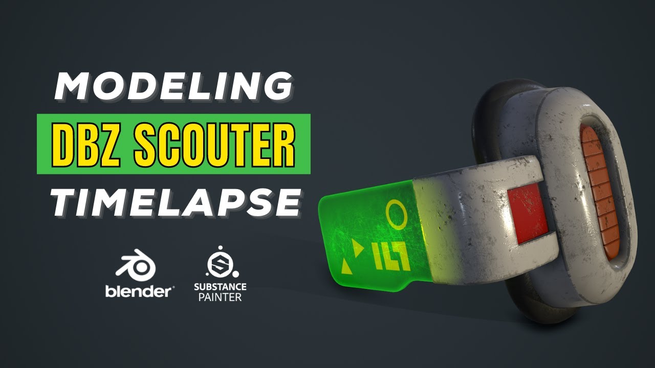 3D Modeling a Dragonball Z Scouter - Blender 2.9 & Substance Painter ...