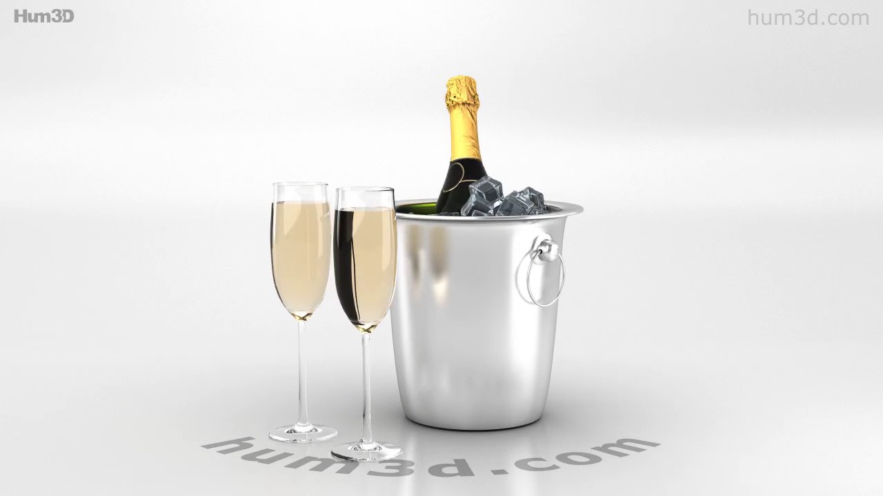 Champagne 3D model by 3DModels.org - YouTube