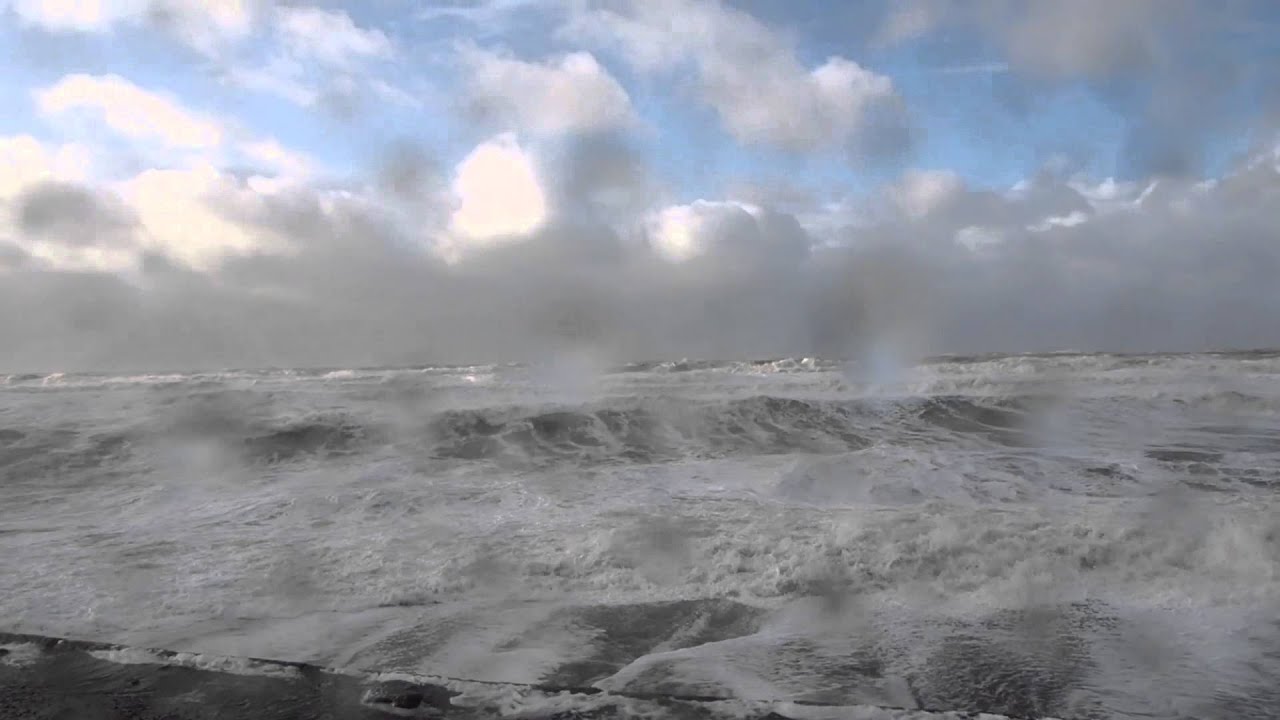 North Sea during the storm "Egon" - YouTube