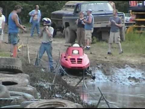 snowmobile wheelie across mud (water) Dougs mud run Holland Michigan ...