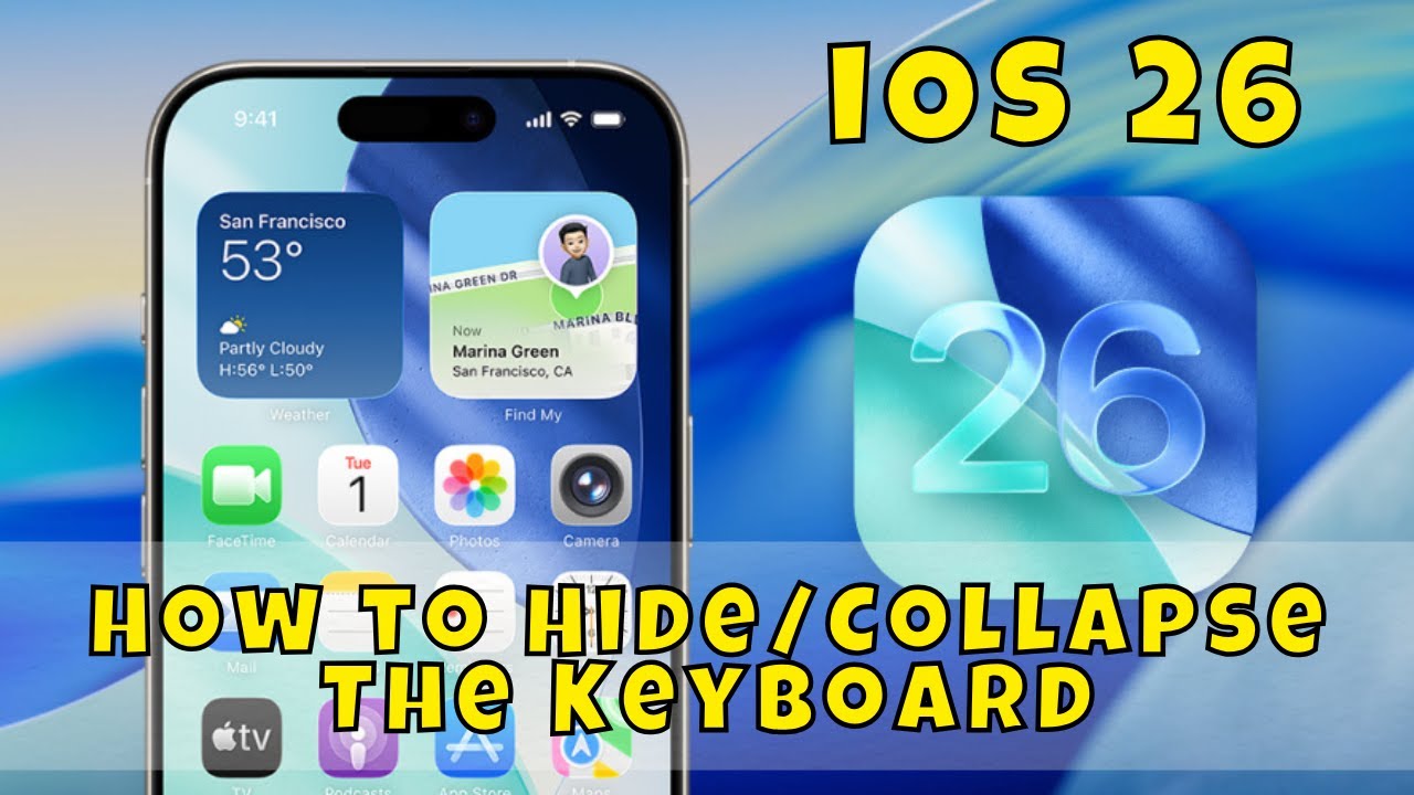 How to Hide/Collapse The Keyboard iOS 26 - YouTube