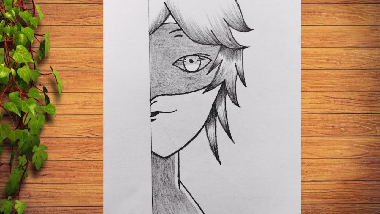 How to draw anime face|| easy pencil drawing|| anime drawing|| easy ...