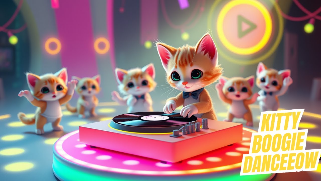 Kitty Boogie Dance Party! - Fun Kids Song with Dancing Kittens - YouTube