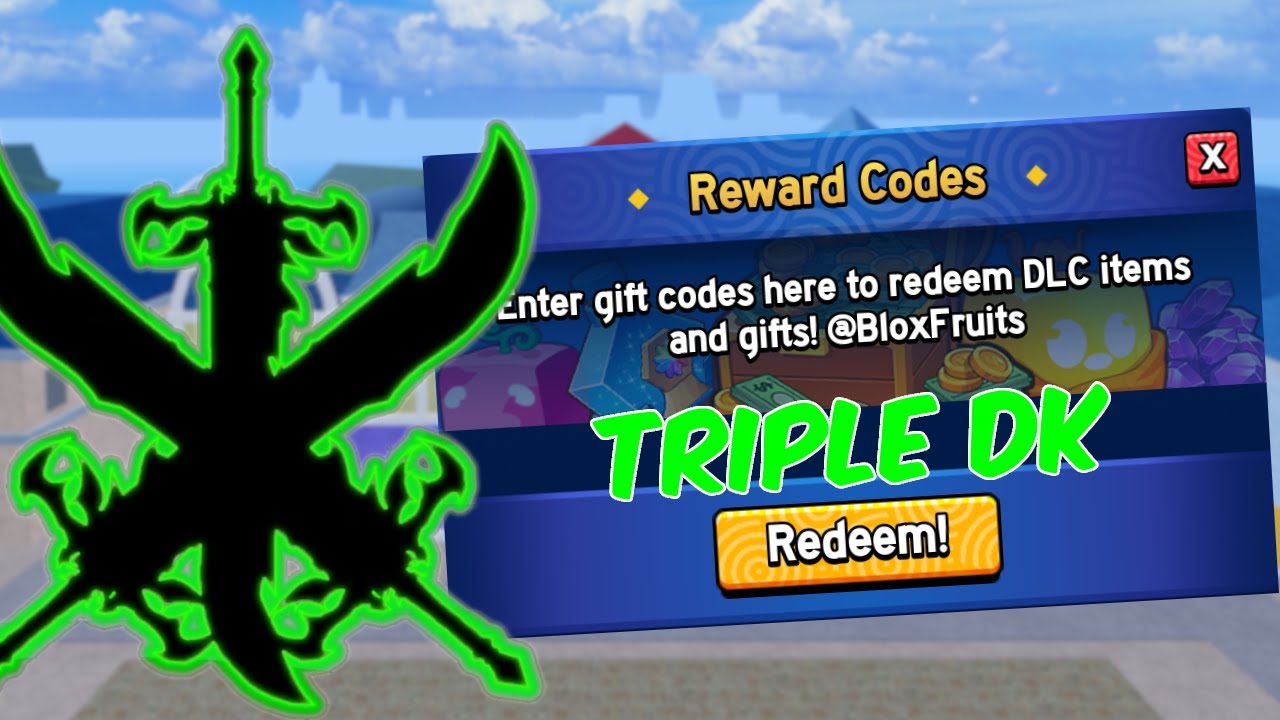 TRIPLE DARK BLADE CODE BLOX FRUITS ROBLOX - YouTube