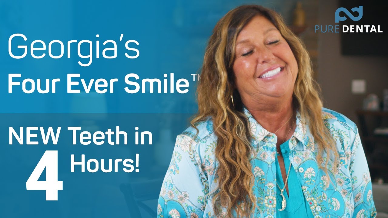 Georgia's NEW Four Ever Smile™ │ 3D Printed Teeth Made Same Day! - YouTube
