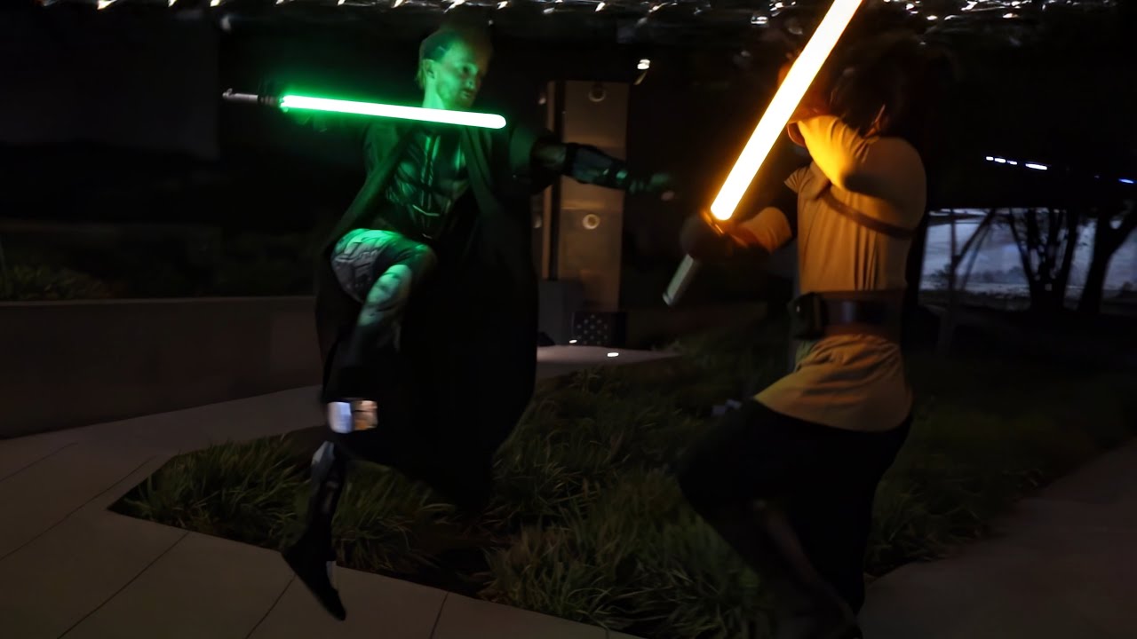 Lightsaber Duelists Zallow and Katarn CLASH in Epic Battle - YouTube