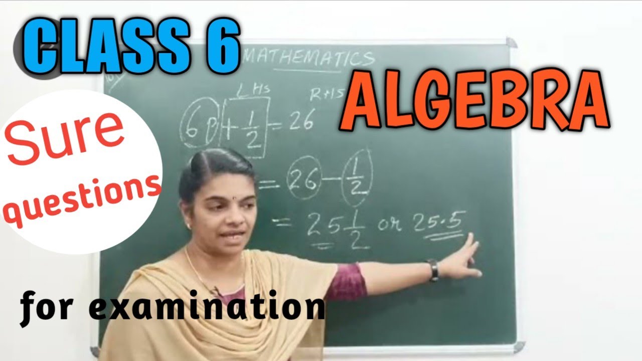 # CLASS 6 MATHS/ ALGEBRA/ VARIETY QUESTIONS - YouTube
