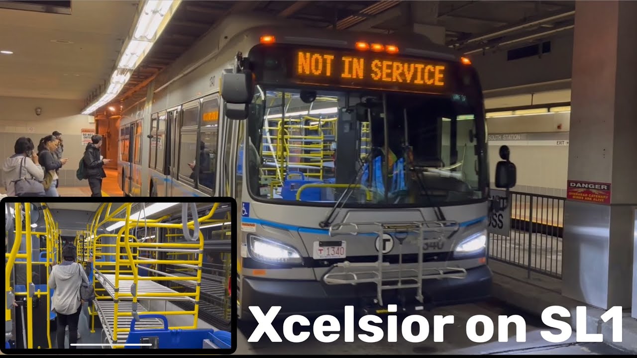 MBTA SL1 Silver Line Action - New Luggage Racked Xcelsiors In Service ...