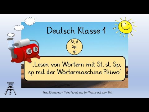 Deutsch Klasse 1: Lesen mit Plüwo - Wörter mit St, st, Sp, sp (Leseband ...