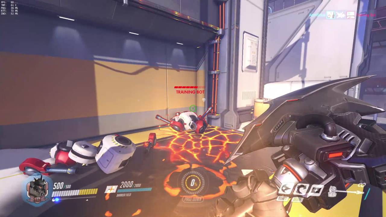 [Overwatch] Reinhardt's Hammer hitbox - YouTube