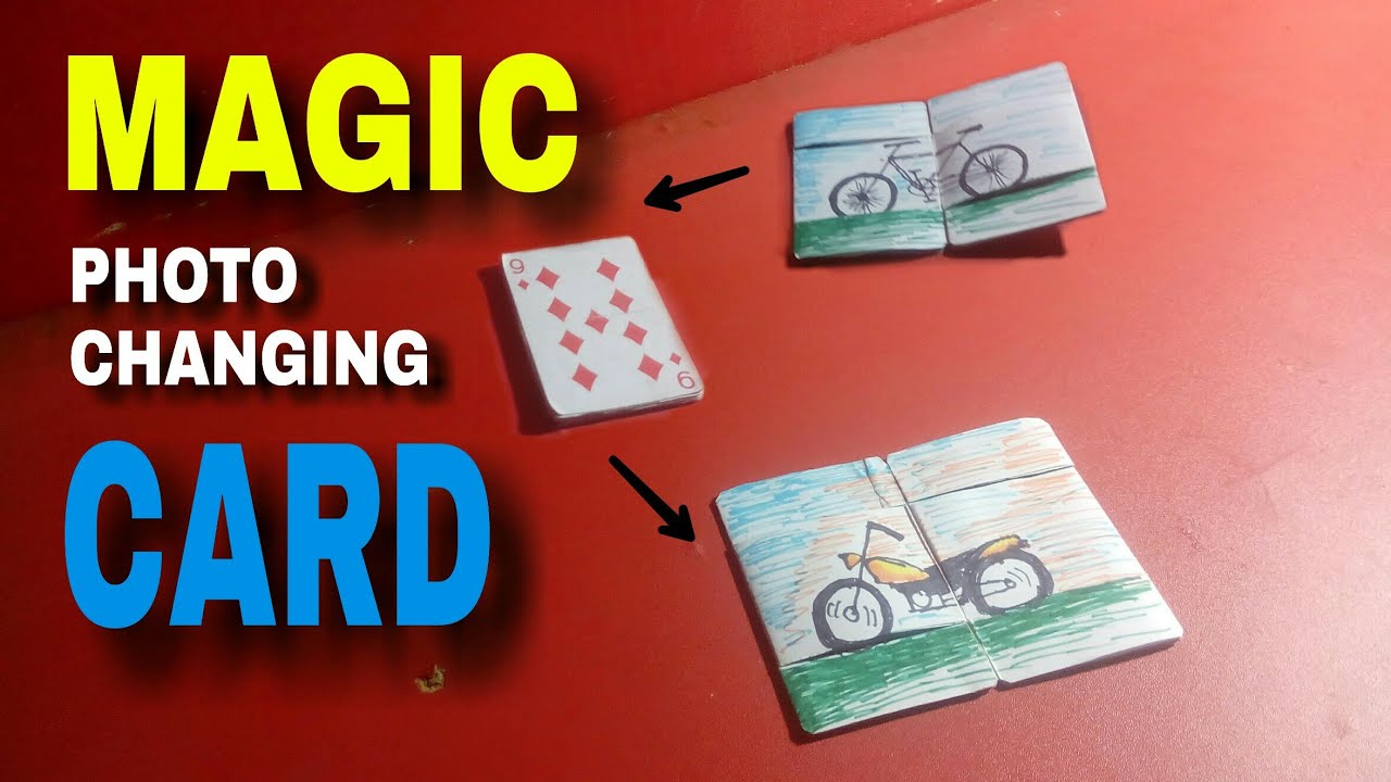 How to make a magic photo changing card || Magic card || Photo changing ...