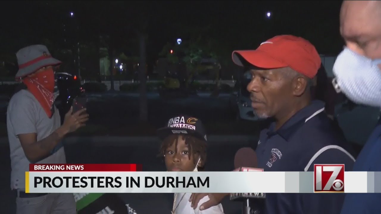 Hundreds at Durham protest remain peaceful Saturday - YouTube