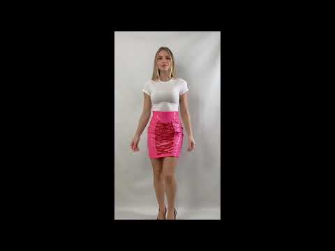 Bandage PVC Leather Skirt | High Waist Slim Fit Party Skirt #skirt #fashion #style #pvc