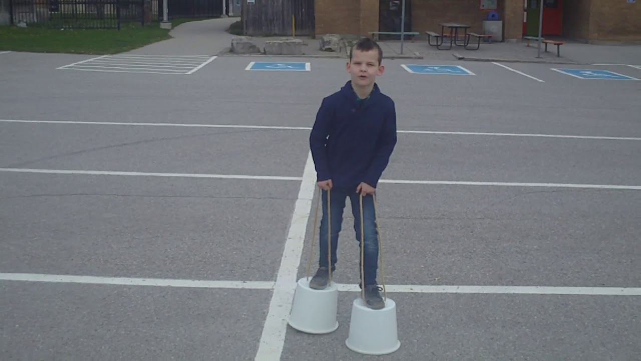 Whitby Canada Day - How to Walk on Bucket Stilts - YouTube