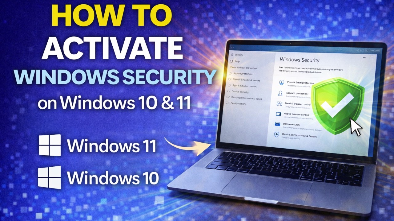 How to Activate Windows Security in Windows 10 & 11 🛡️ | Step-by-Step ...
