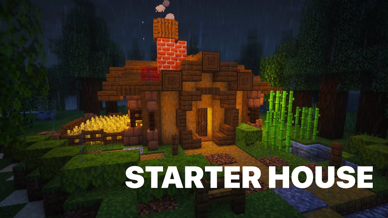 Minecraft How to build a small Starter House 1.20 | Tutorial - YouTube
