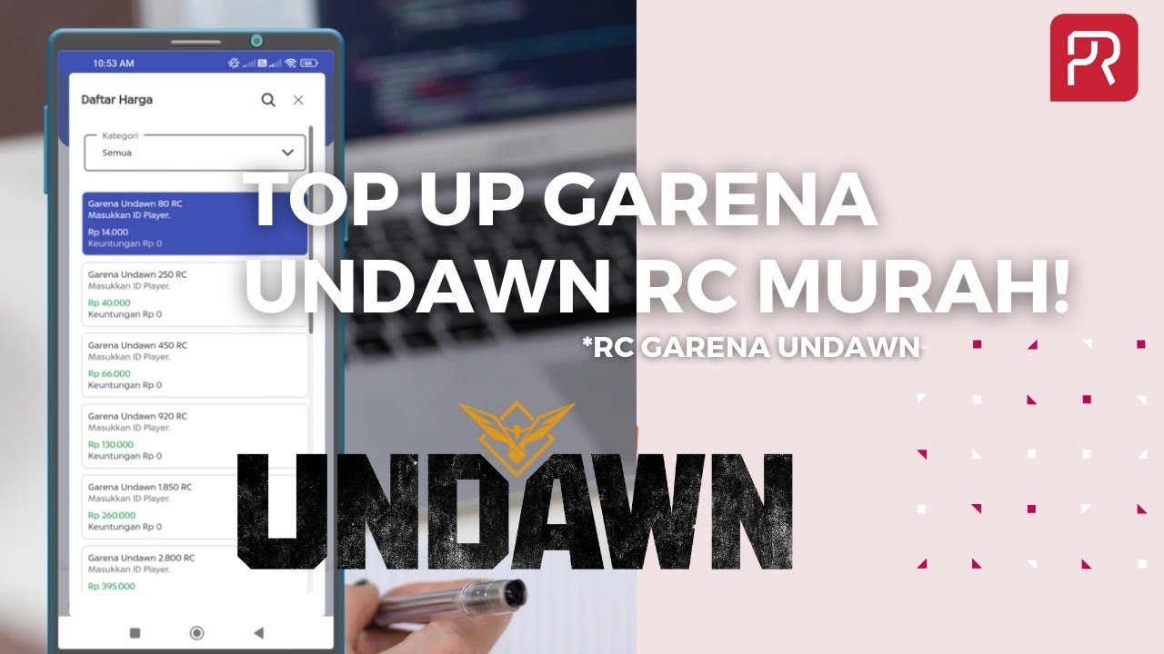 Cara Top Up Garena Undawn RC di Aplikasi Putra Reload - YouTube