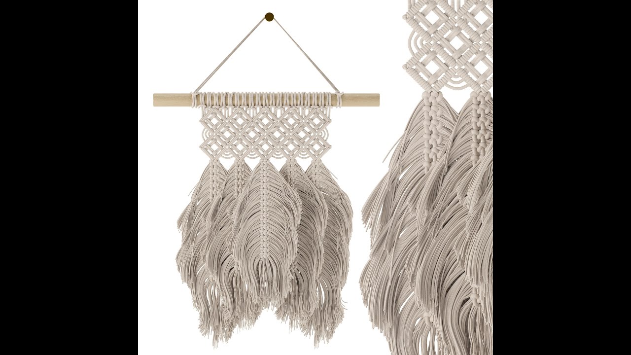 3ds max macrame modeling - YouTube