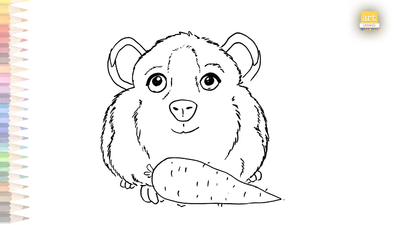 Guinea Pig drawing easy | How to draw Guinea Pig step by step | easy ...