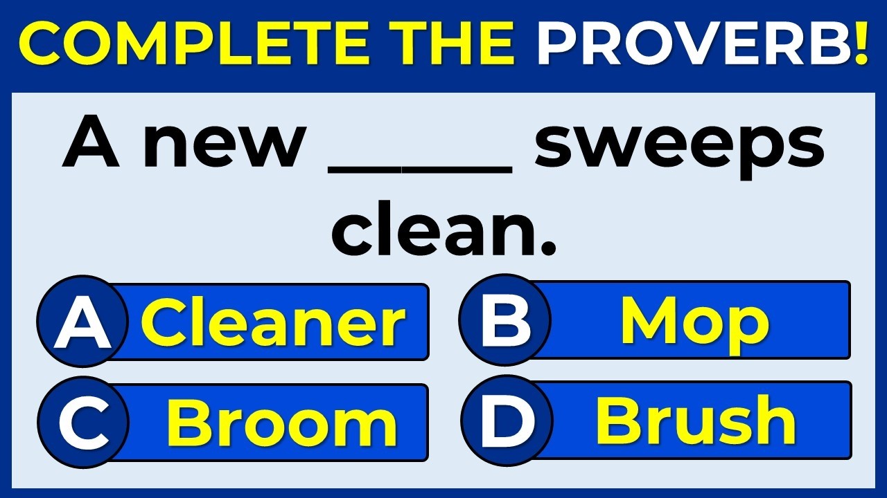 English Proverbs Quiz | If You Score More Than 25, You're Clearly Very ...