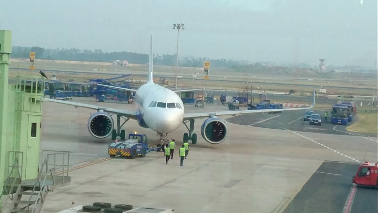 Indigo Pushback | Ramp Side View - Part 154 | Chennai Airport | Plane ...