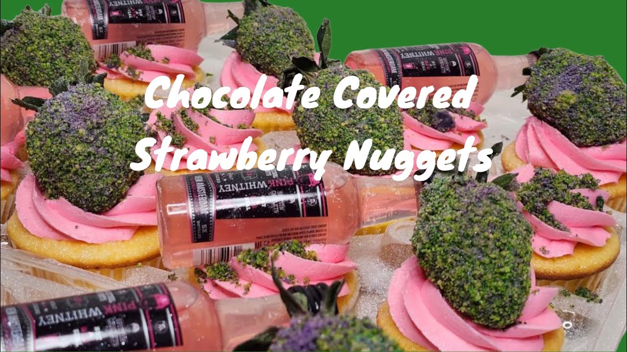 how to make chocolate covered strawberry nuggets plus cupcakes - YouTube