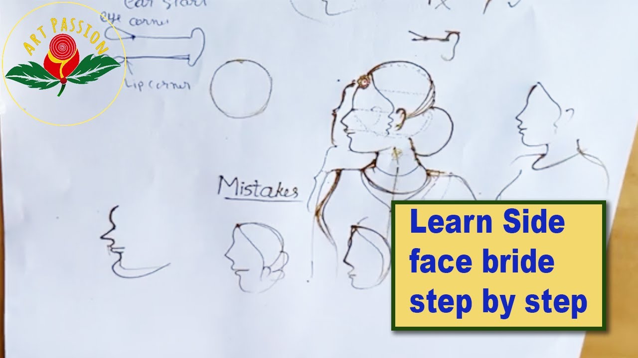 Detailed Class on basic side Face bride in mehendi| Step by step ...