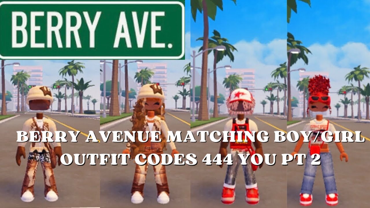 Berry Avenue Matching Boy/Girl outfit codes pt2 - YouTube