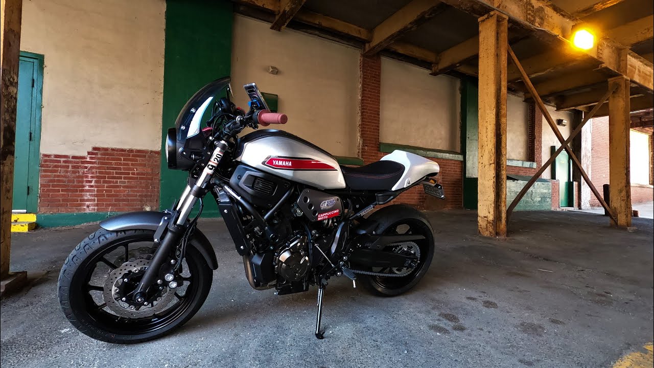 New handlebars for the XSR700, and some supporting mods - YouTube