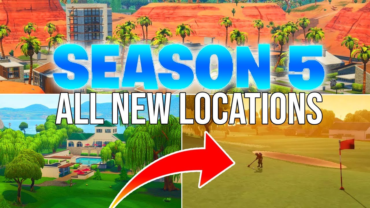 *NEW* SEASON 5 MAP ! Fortnite: Battle Royale [ All New Locations ...