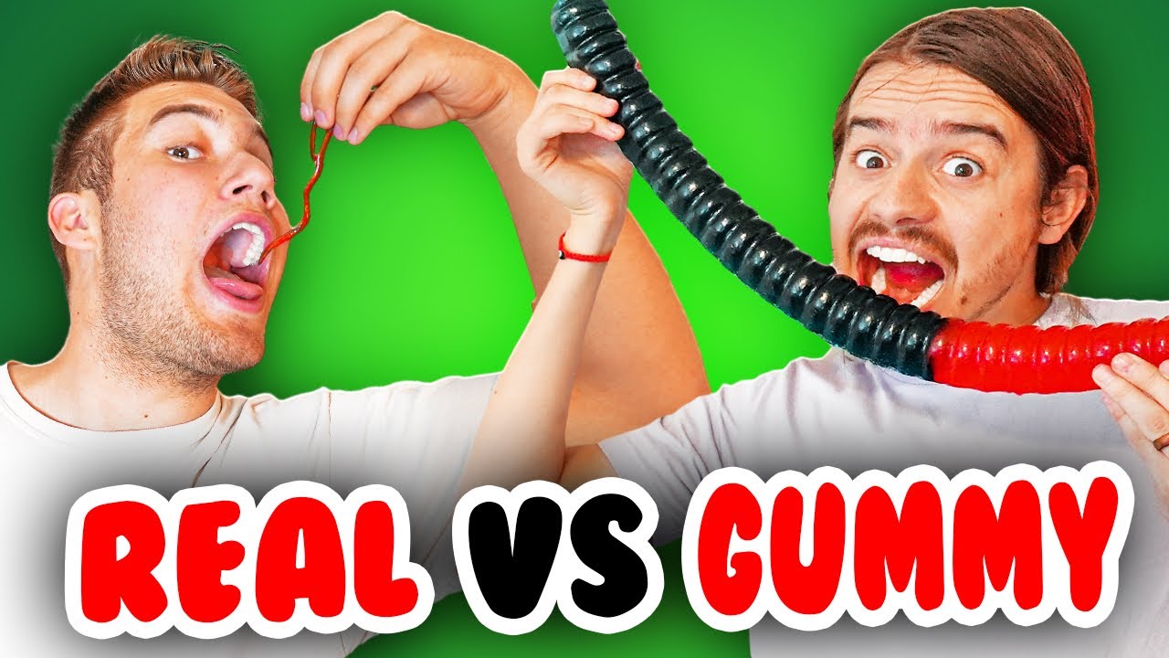 GUMMY Vs REAL Food!!! - YouTube