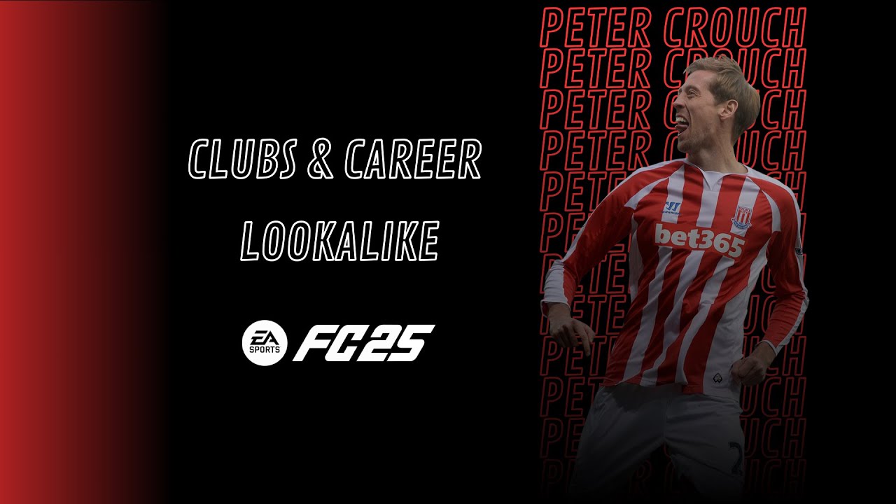Peter Crouch Lookalike - EA FC 25 - TUTORIAL Face Creation - YouTube