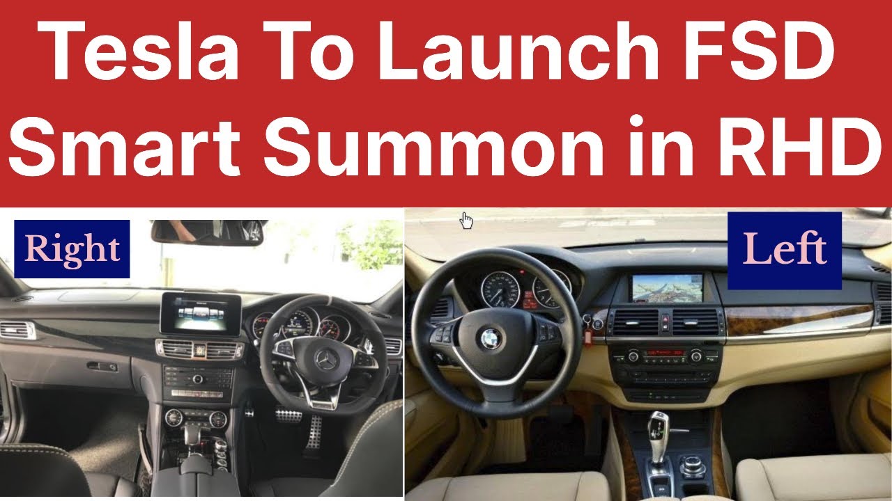 Tesla FSD Smart Summon in RHD Markets, Meaning, Country List - YouTube