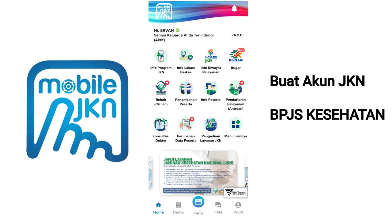 Cara Daftar Akun BPJS Kesehatan Online Mobile JKN 2024 - YouTube