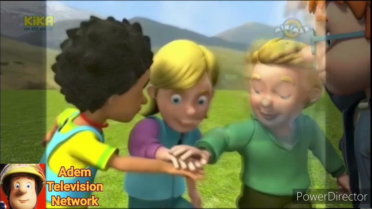 Fireman Sam Great Fire of Pontypandy outro mashup German and Romanian (Credit: Mattel-Wildbrain ...