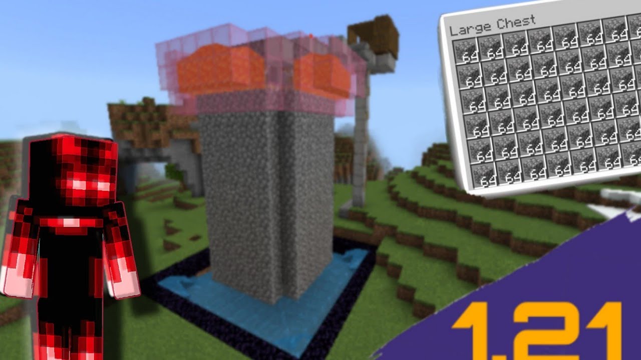 Infinite Cobblestone farm Minecraft - pocket edition || @fzaryan01 ...