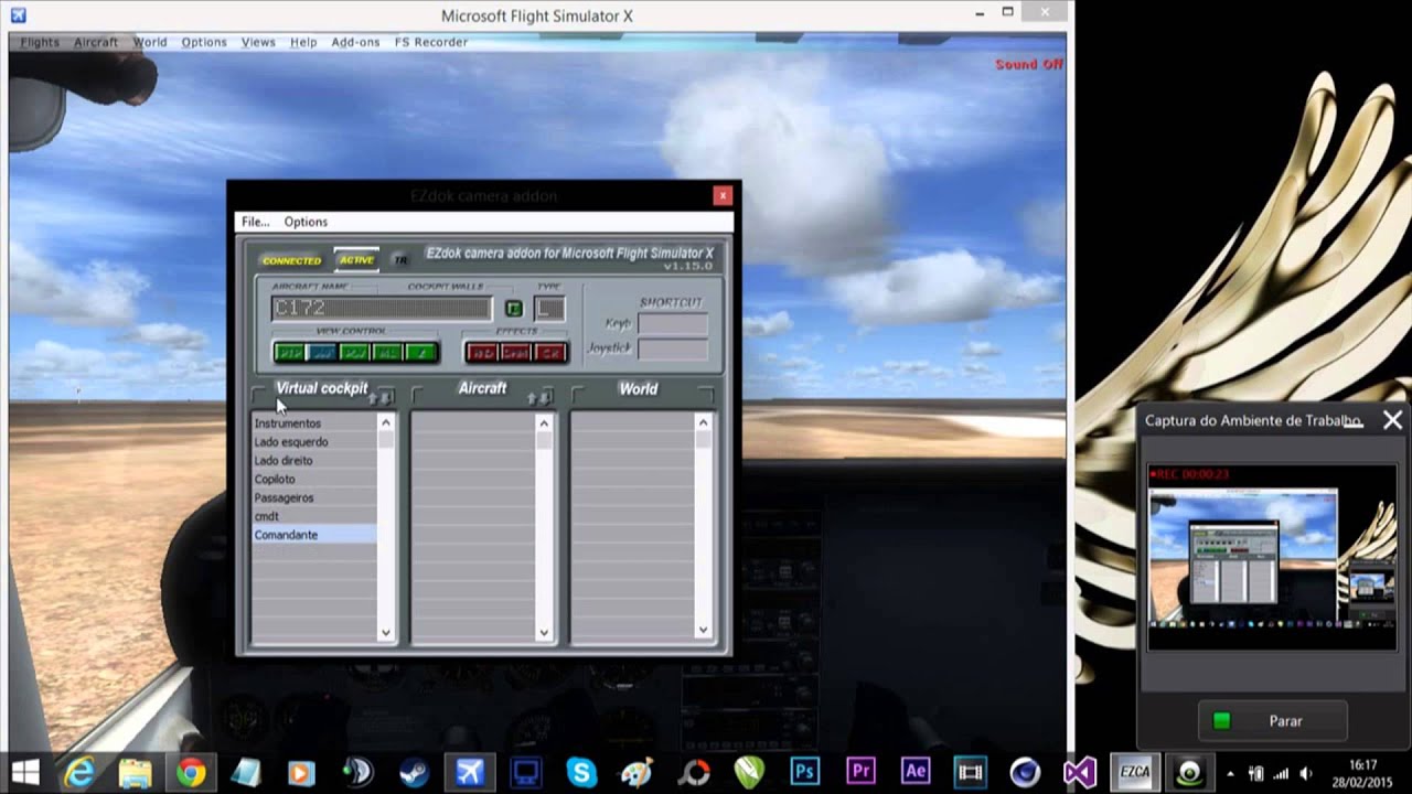 [FSX] Tutorial Ezdok Camera (EZCA) Como deixar a câmera do Ezdok tremendo ? - YouTube