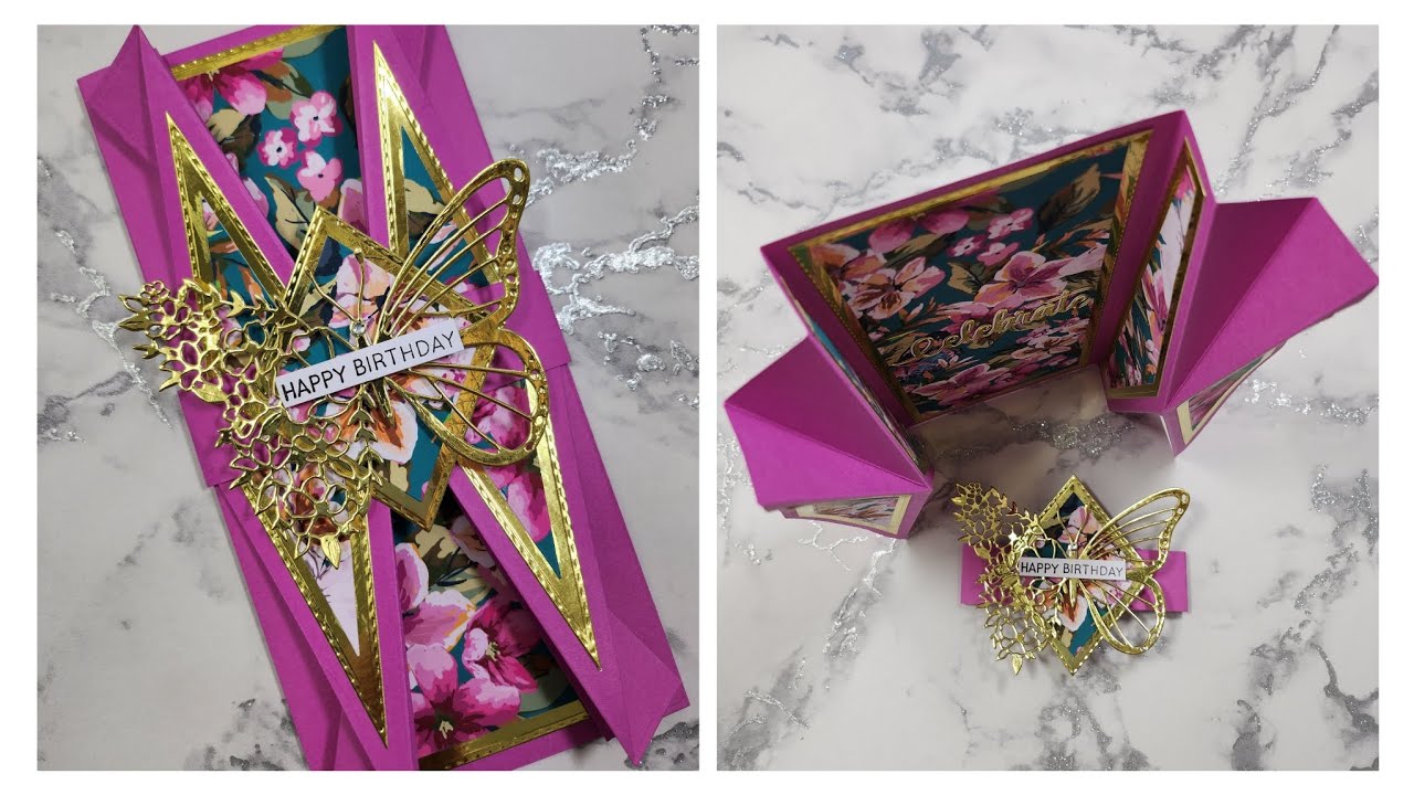 Diamond Shaped Card Tutorial| Creative Craft| Die cutting essentials ...