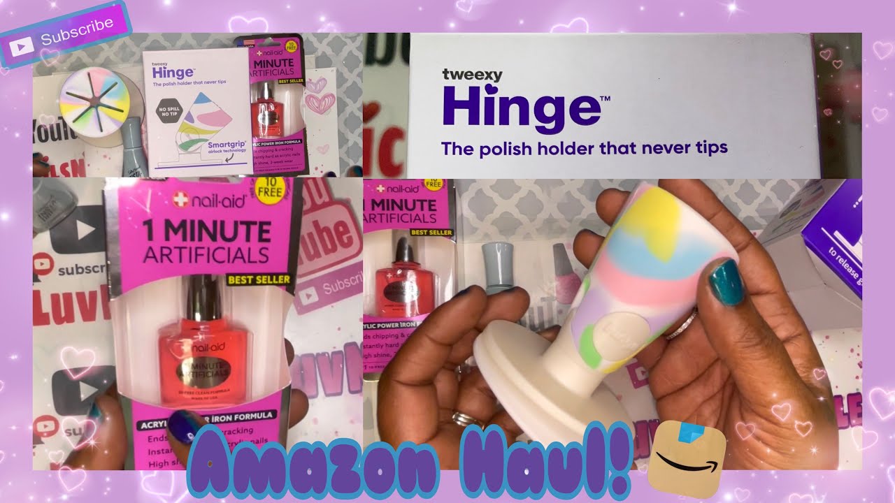 Amazon Nail Haul💅🏽New Tweexy HiNGE,Nail-Aid 1Minute Artificial Nails ...