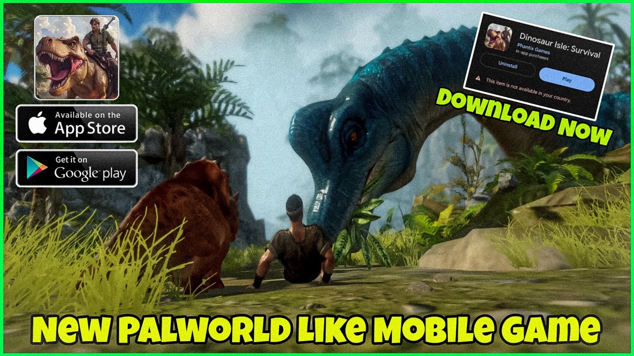 New Palworld Dinosaur Mobile Game | Dinosaur Isle: Survival Mobile ...