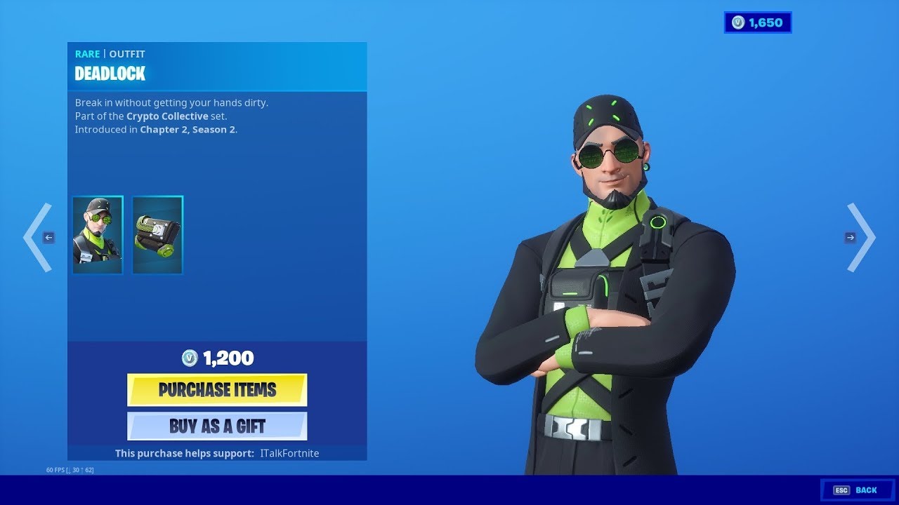 New Deadlock Skin Set! (Fortnite Battle Royale) (Item Shop 2/28/20 ...