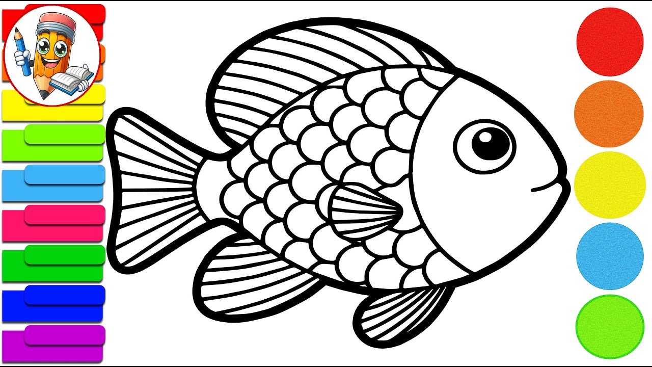 ANIMALS 🐠 Immerse in Creativity : Fish Drawing, Coloring, and BIG ...