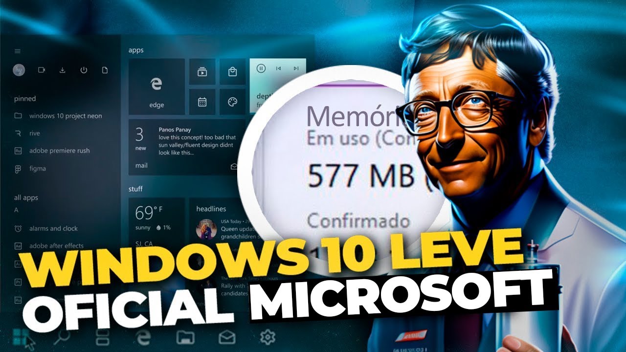 Windows 10 Leve Oficial da Microsoft! Versão Para Seu PC/NOTEBOOK Fraco ...